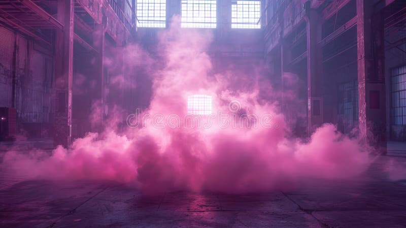 Smoke Coming from an Dark Warehouse Stock Image - Image of cloud, light ...
