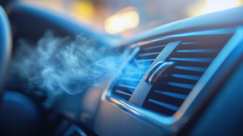 Air Conditioner Blowing Smoke Inside Modern Car Stock Image - Image of ...