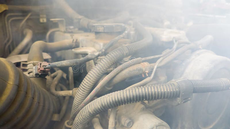Smoke Coming Out the Broken Car Engine Stock Footage - Video of ...