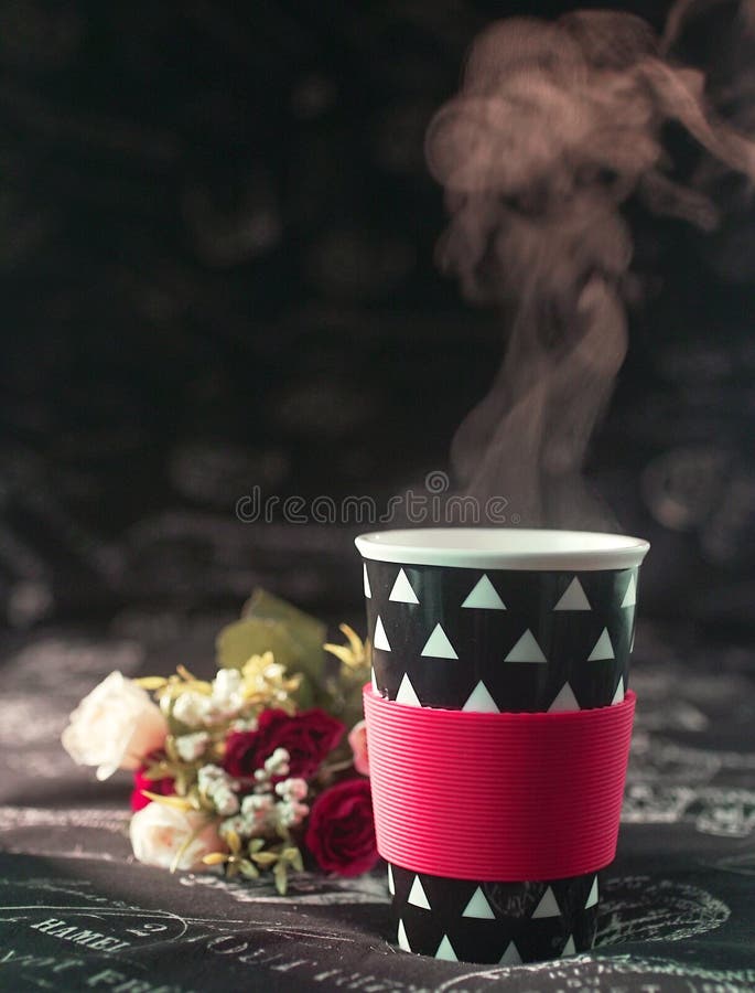 Smoke Cup of coffee stock image. Image of tender, black - 3247809