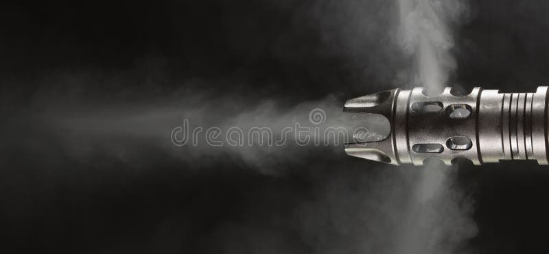 Smoking Coming Out Of A Gun Stock Image - Image of barrel, control ...