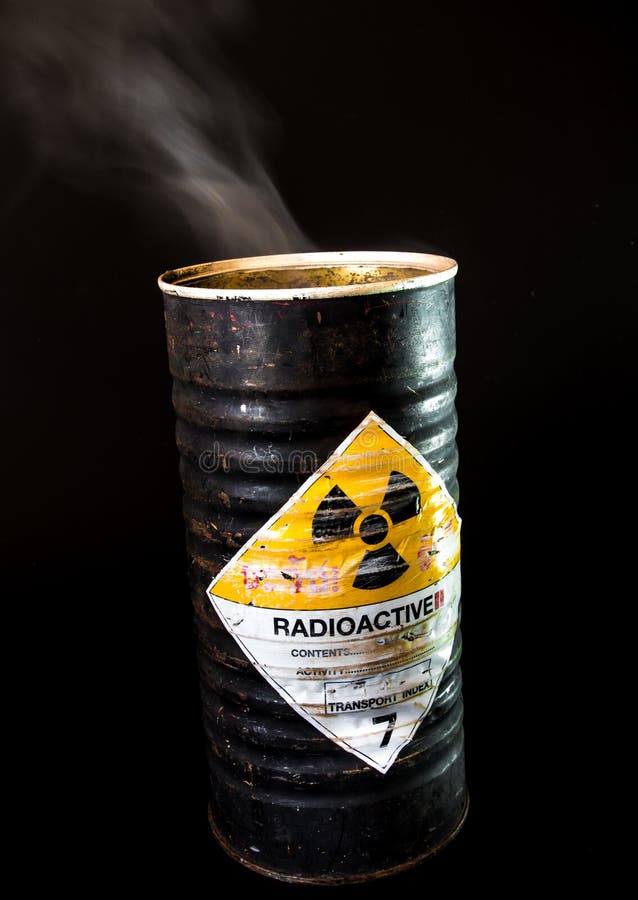 Smoke in Cylinder Container of Radioactive Material Stock Image - Image ...