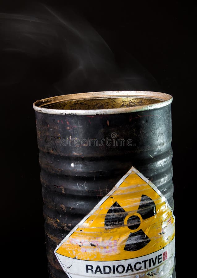 Smoke in Cylinder Container of Radioactive Material Stock Photo - Image ...