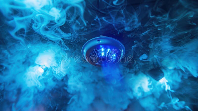 The Smoke Detector and Smoke.AI Generated Image Stock Photo - Image of ...