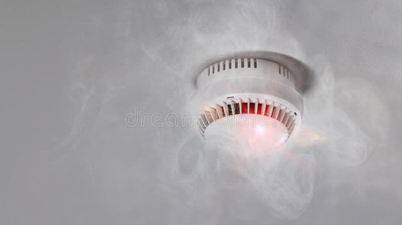 Smoke Detector in Apartment Stock Image - Image of escape, electronic ...
