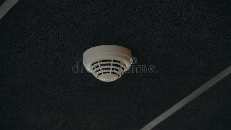 Smoke Detector on a Textured Ceiling: Home Safety and Fire Prevention ...