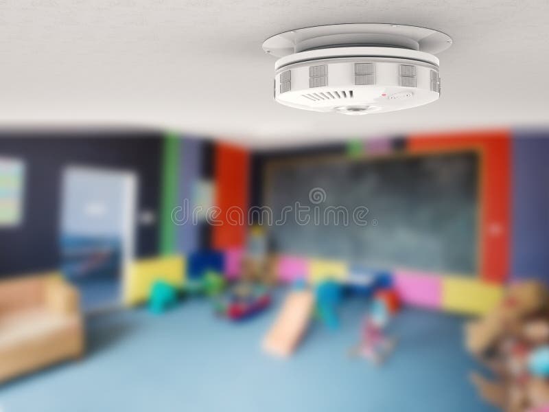 Smoke detector on ceiling stock image. Image of symbol - 2265525