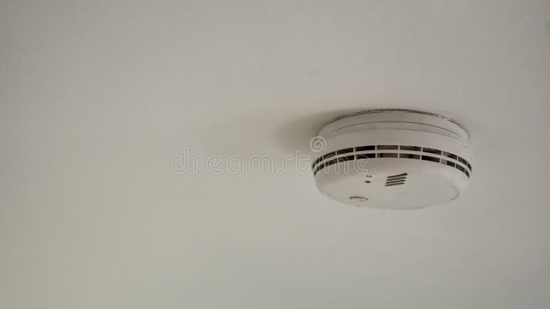 Smoke Detector on Ceiling in Office or Apartment As Fire Protection ...