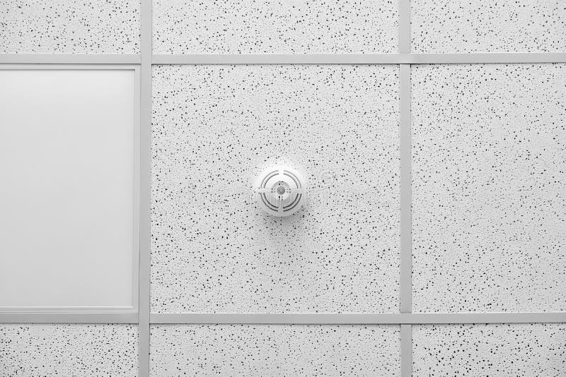 Smoke Detector or Fire Alarm Mounted on the Ceiling Stock Image - Image ...