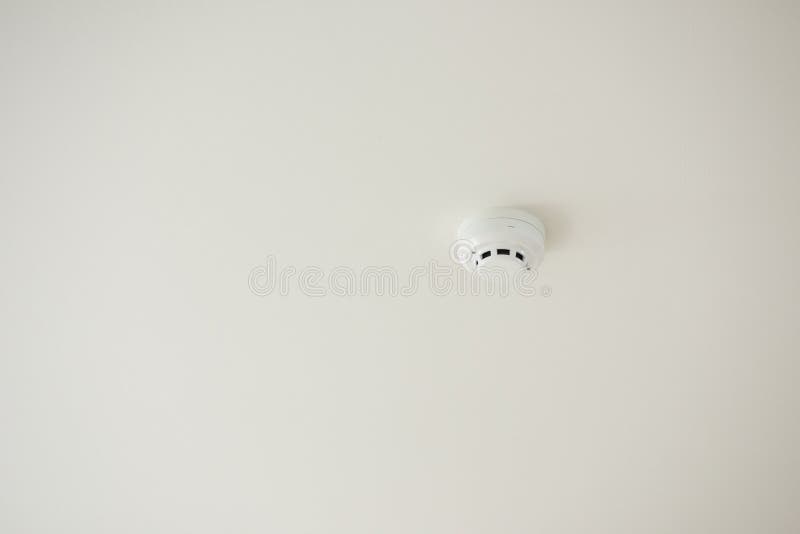 Smoke Detector and Fire Protection System on Ceiling. Stock Image ...