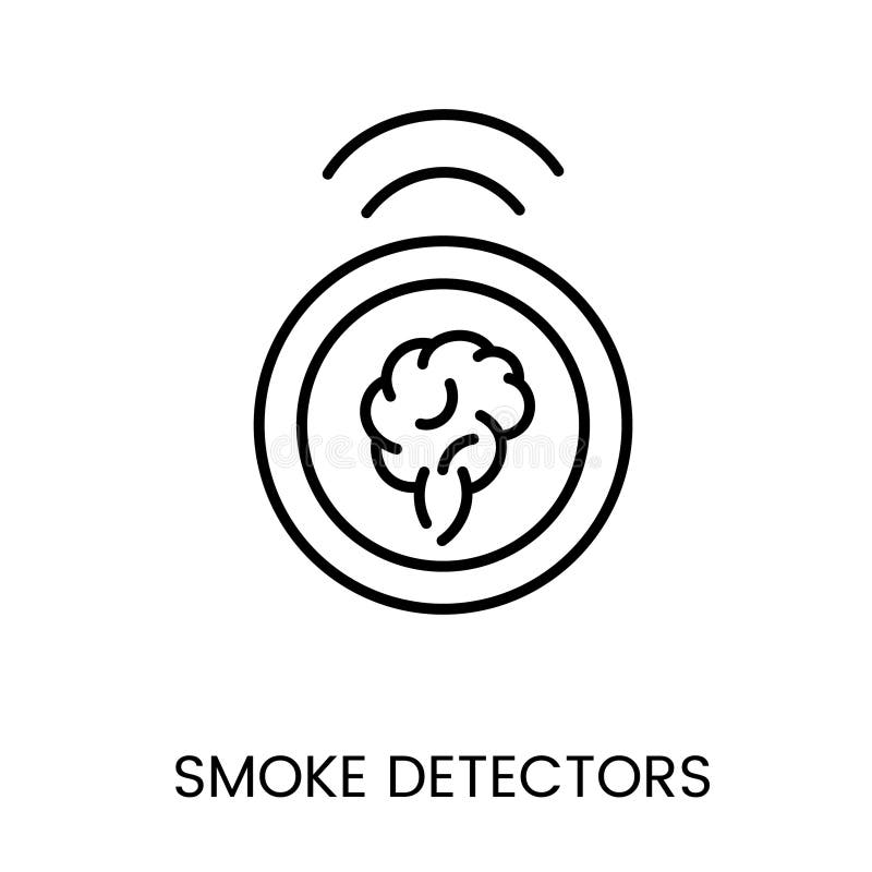 Smoke Detector Icon with Smart Connectivity for Modern Fire Safety and ...