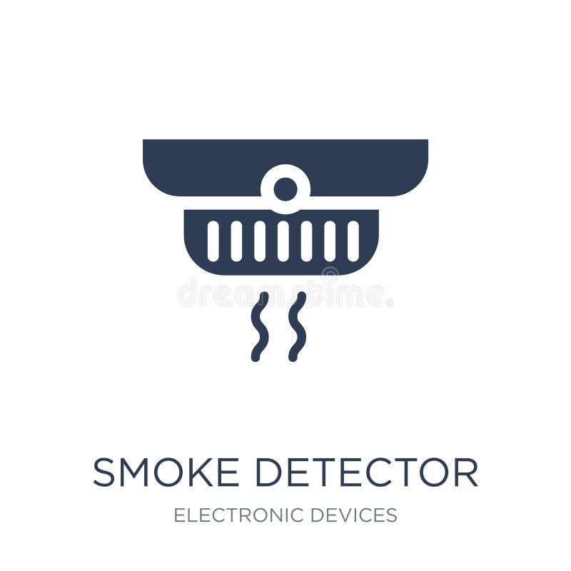 Smoke Detector Icon. Trendy Flat Vector Smoke Detector Icon on W Stock ...