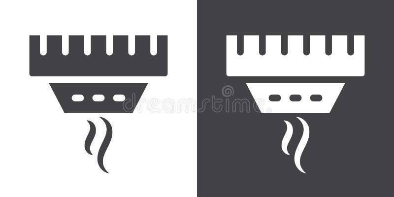 Smoke Detector Icon Thin Line Illustration Set Stock Illustration ...