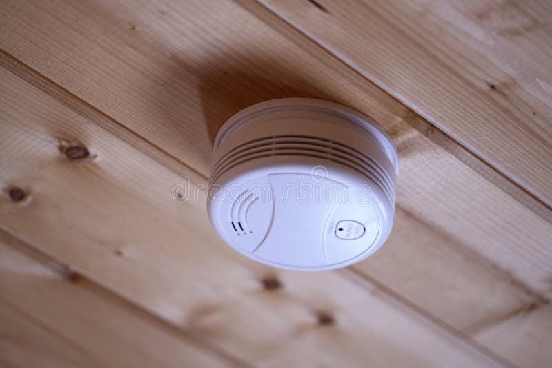 Smoke Detector Installed Ceiling House Providing Early Warning Case ...
