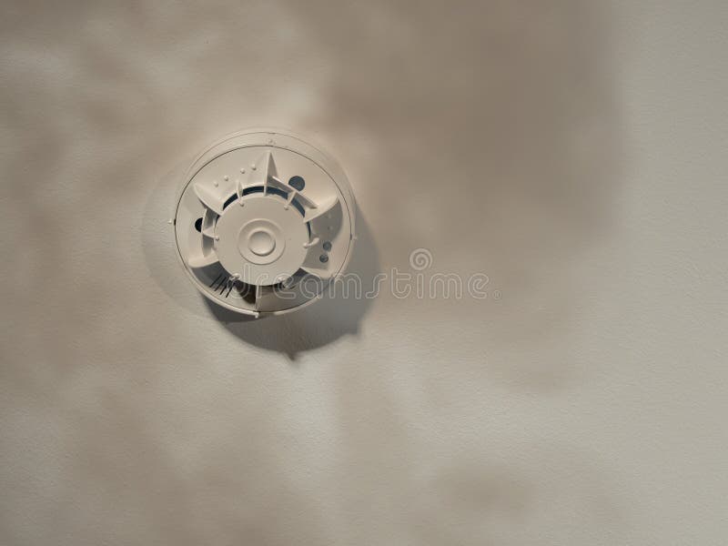 The Smoke Detector is Installed on the Ceiling and Smoke Rises ...