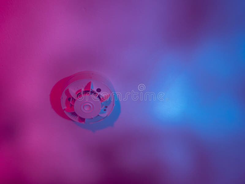 The Smoke Detector is Installed on the Ceiling, Underneath it Rises ...