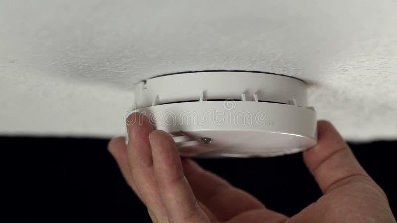 Smoke Detector Mounted on Roof in Apartment. 3d Rendering Stock Video ...