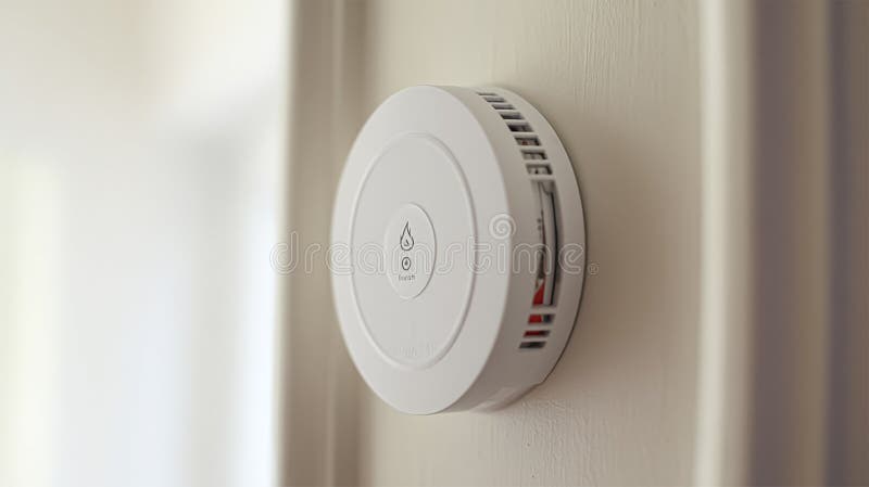 Smoke Detector and Interlinked Fire Alarm on Ceiling in Action ...