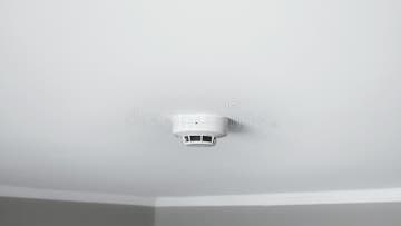 Smoke Detector Sensor on Ceiling Stock Image - Image of technology ...