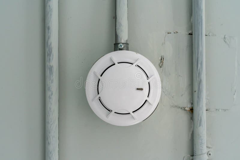 Car Parking Lot Sensor on White Ceiling Stock Image - Image of light ...