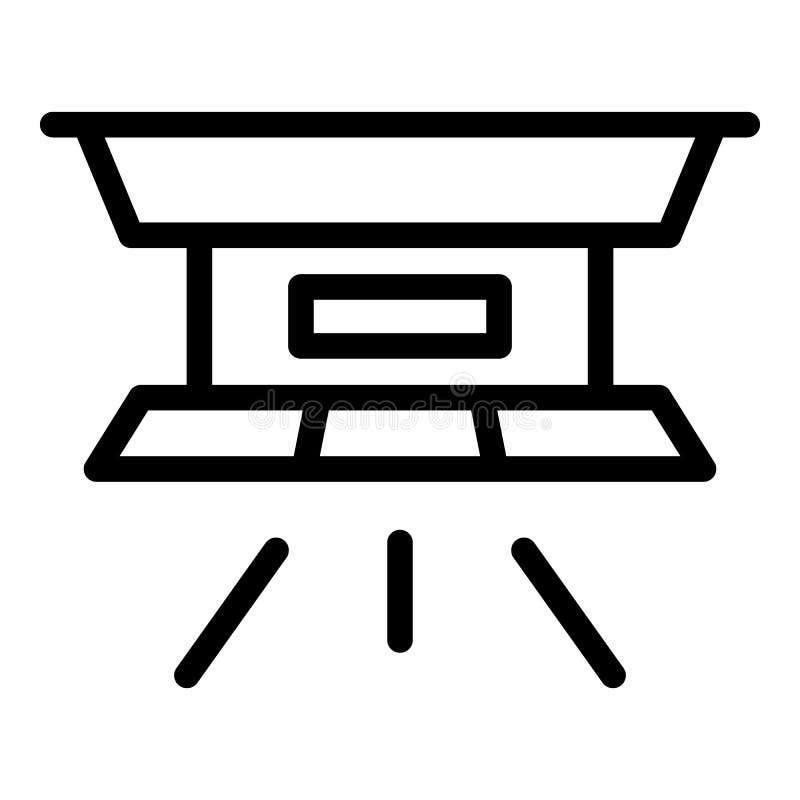 Smoke Detector Shield Icon Outline Vector. Home Control Stock Vector ...