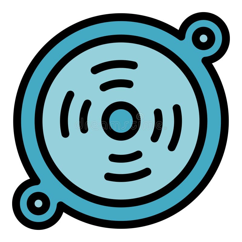 Smoke Detector Sound Icon Vector Flat Stock Illustration - Illustration of fireproof, icon ...