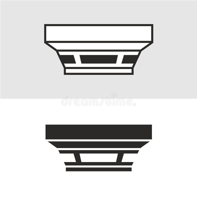 Smoke Detector Vector Illustration Side View Stock Vector ...
