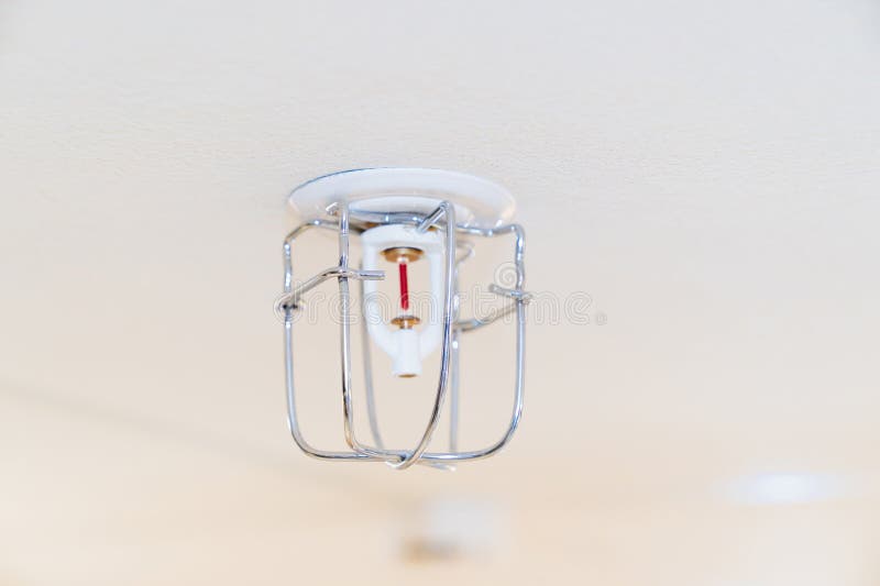 Smoke Detectors on the Ceiling of a House or Public Space. Stock Image ...