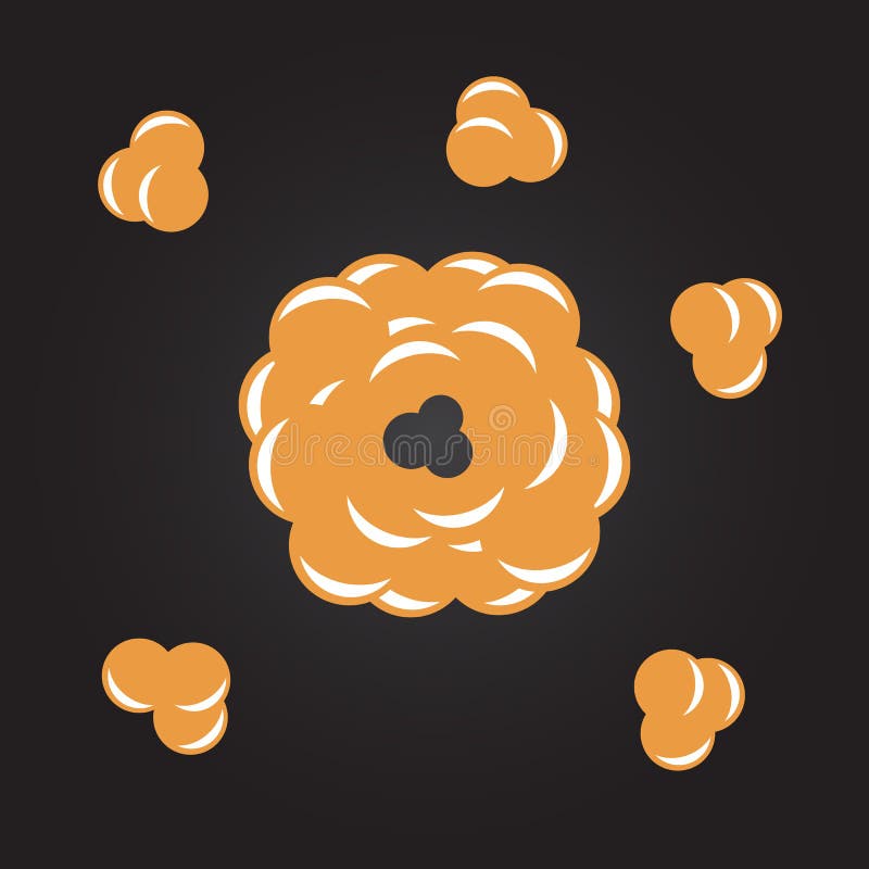 Smoke and Dust Explosion Cartoon Stock Illustration - Illustration of ...