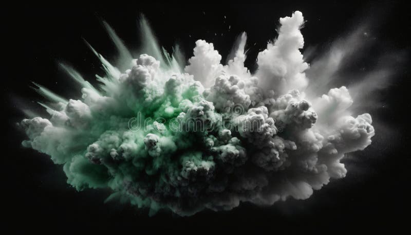Smoke and Dust after a Powerful Explosion Generative Ai Stock ...