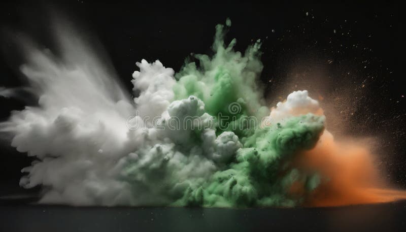 Smoke and Dust after a Powerful Explosion Generative Ai Stock ...