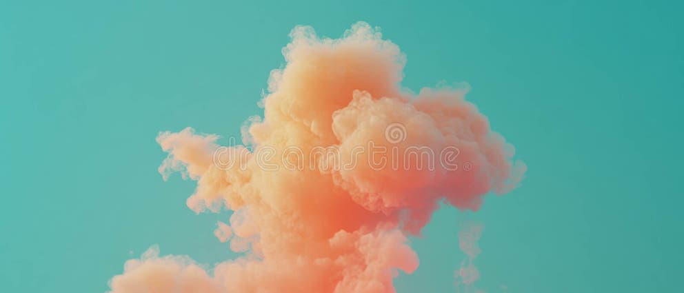 Transforming 3D Smoke Creating Fluid Shapes in an Abstract Background ...