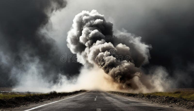 Smoke Effect after Explosion. Dust Cloud Stock Illustration ...