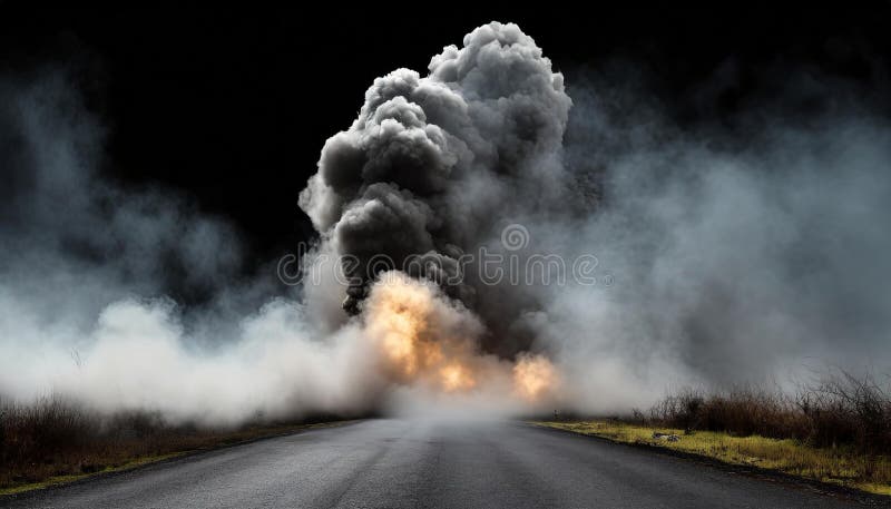 Smoke Effect after Explosion. Dust Cloud Stock Illustration ...
