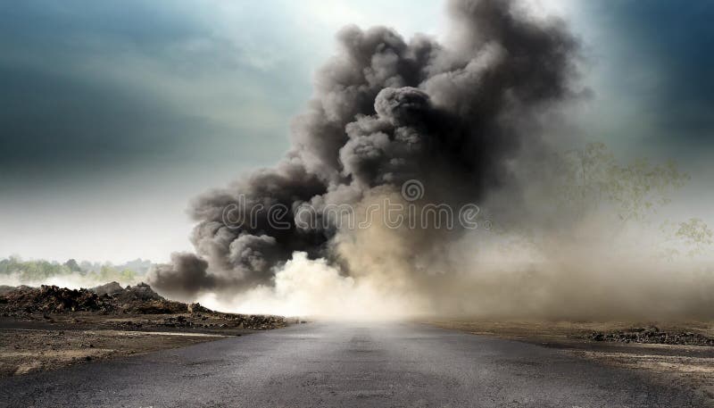 Smoke Effect after Explosion. Dust Cloud Stock Illustration ...