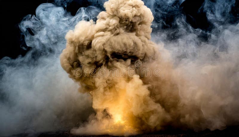 Smoke Effect after Explosion. Dust Cloud Stock Illustration ...