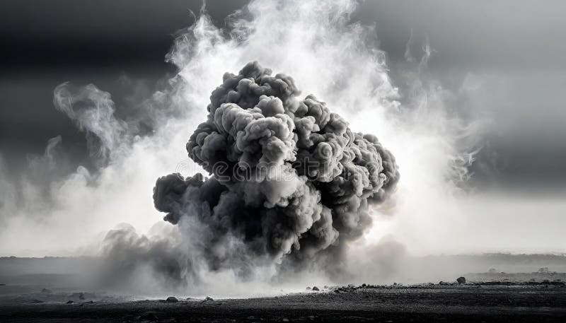 Smoke Effect after Explosion. Dust Cloud Stock Illustration ...