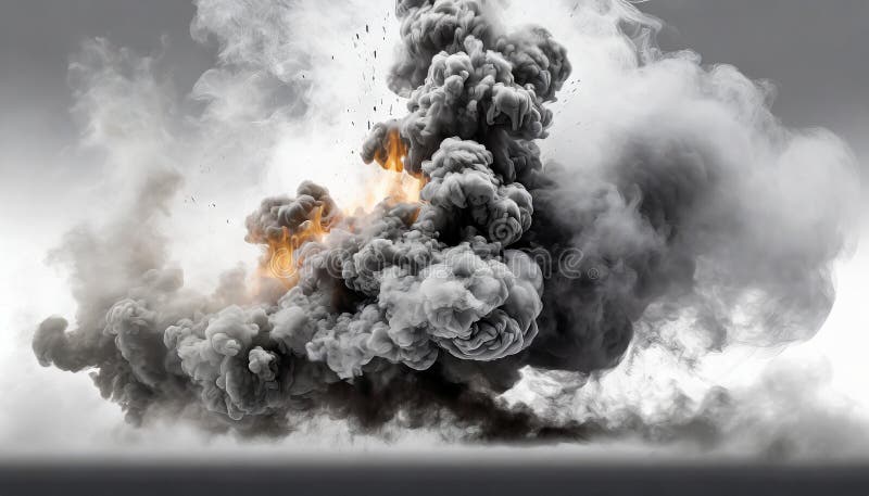 Smoke Effect after Explosion. Dust Cloud Stock Illustration ...
