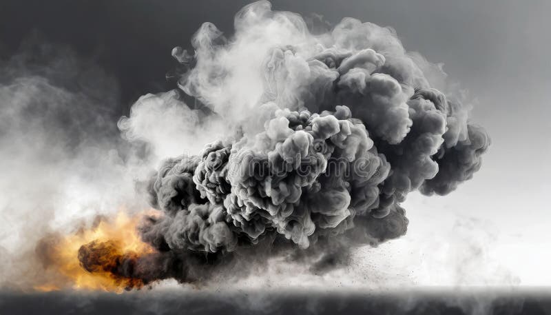 Smoke Effect after Explosion. Dust Cloud Stock Illustration ...