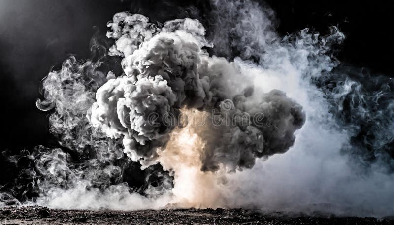 Smoke Effect after Explosion. Dust Cloud Stock Illustration ...