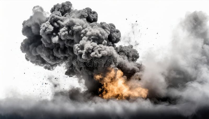 Smoke Effect after Explosion. Dust Cloud Stock Illustration ...