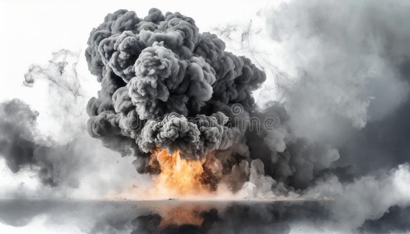 Smoke Effect after Explosion. Dust Cloud Stock Illustration ...