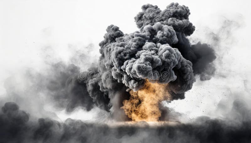 Smoke Effect after Explosion. Dust Cloud Stock Illustration ...