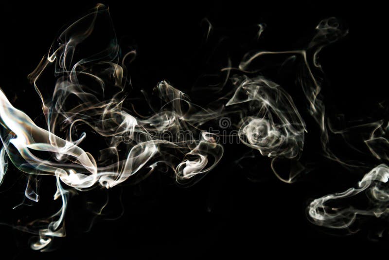 Smoke Effect Texture. Isolated Background. Black and Dark Backdrop ...
