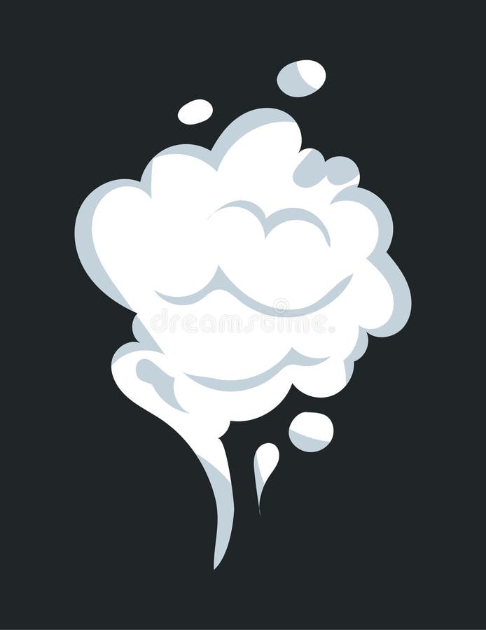 Smoke Effect of White Cloud and Water Vapour or Steam Shape. Stock ...