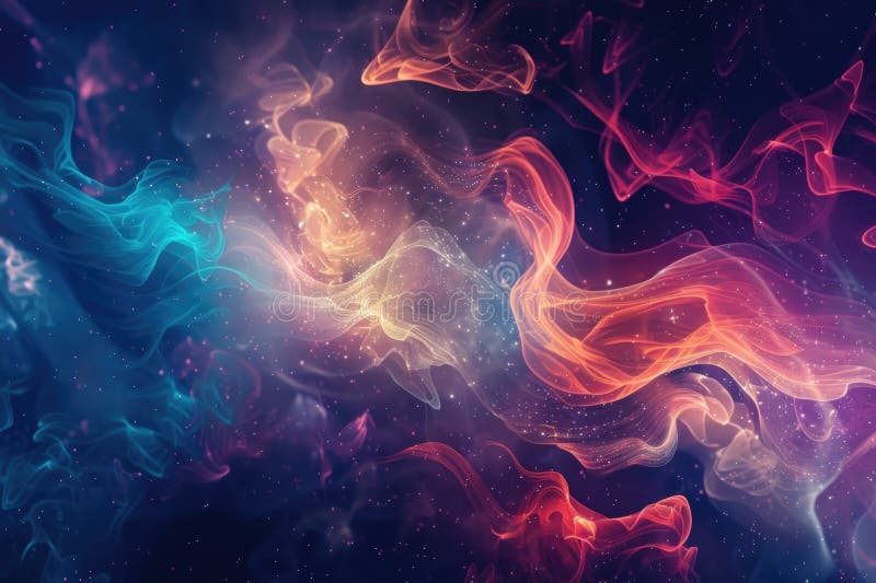 Smoke Effects in Various Colors Suspended in Mid-air Stock Photo ...