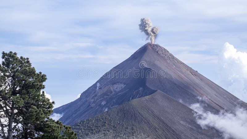 Smoke Eruption of Fire Volcano in Guatemala Stock Image - Image of ...