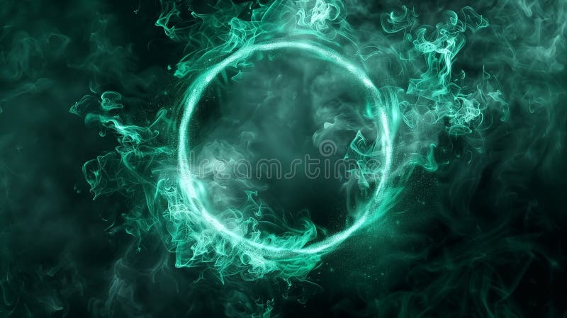 Smoke Exploding Outward from Circular Empty Center, Dramatic Smo Stock ...