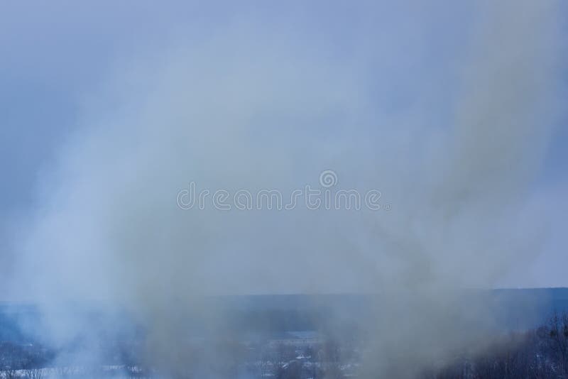 Smoke from an Exploding Shell Closes a Beautiful View Stock Photo ...