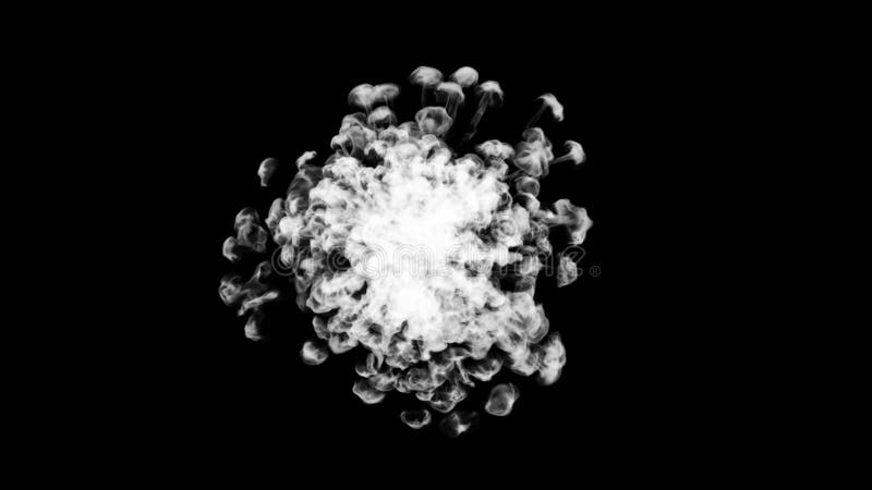 Abstract White Smoke Explosion Creating Scattered Transparent Streams ...